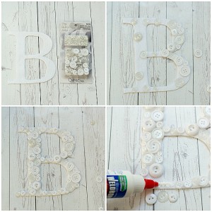 Button Monogram Pillow - It All Started With Paint