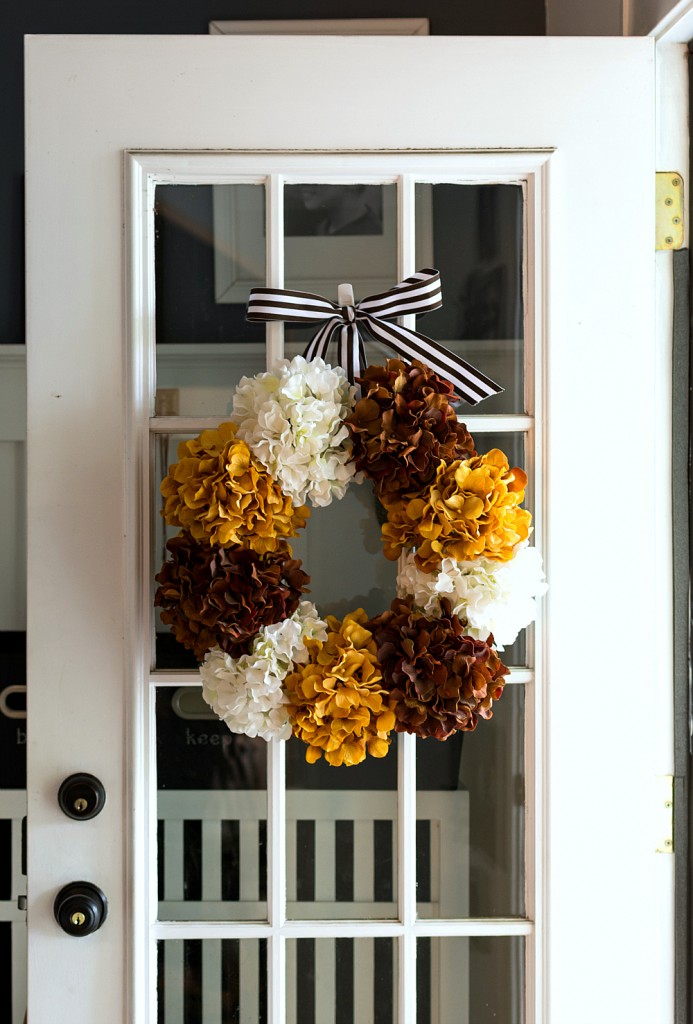 Hydrangea Wreath for Fall - It All Started With Paint