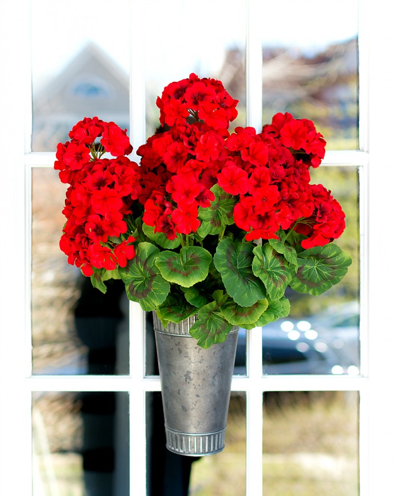 Summer Wreath Idea: Geraniums in Vase - It All Started With Paint