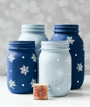 Snowflake Mason Jars - It All Started With Paint