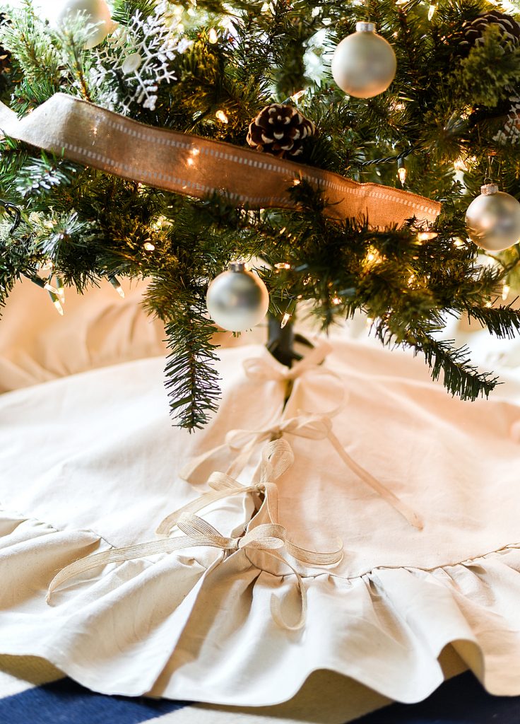 Drop Cloth Ruffle Christmas Tree Skirt - It All Started With Paint