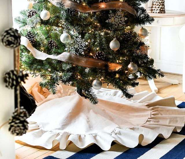 Drop Cloth Ruffle Christmas Tree Skirt - It All Started With Paint