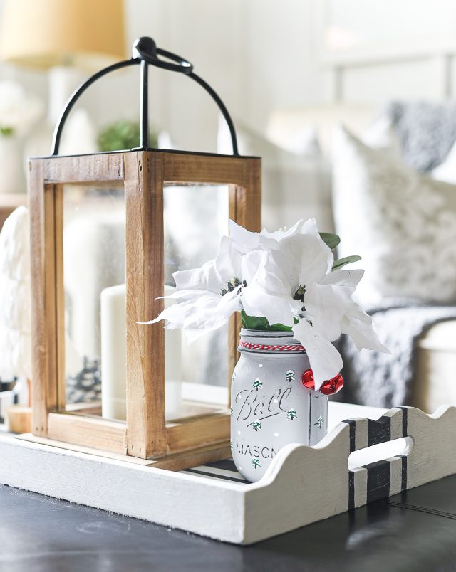 Painted Snowy Tree Mason Jar - It All Started With Paint