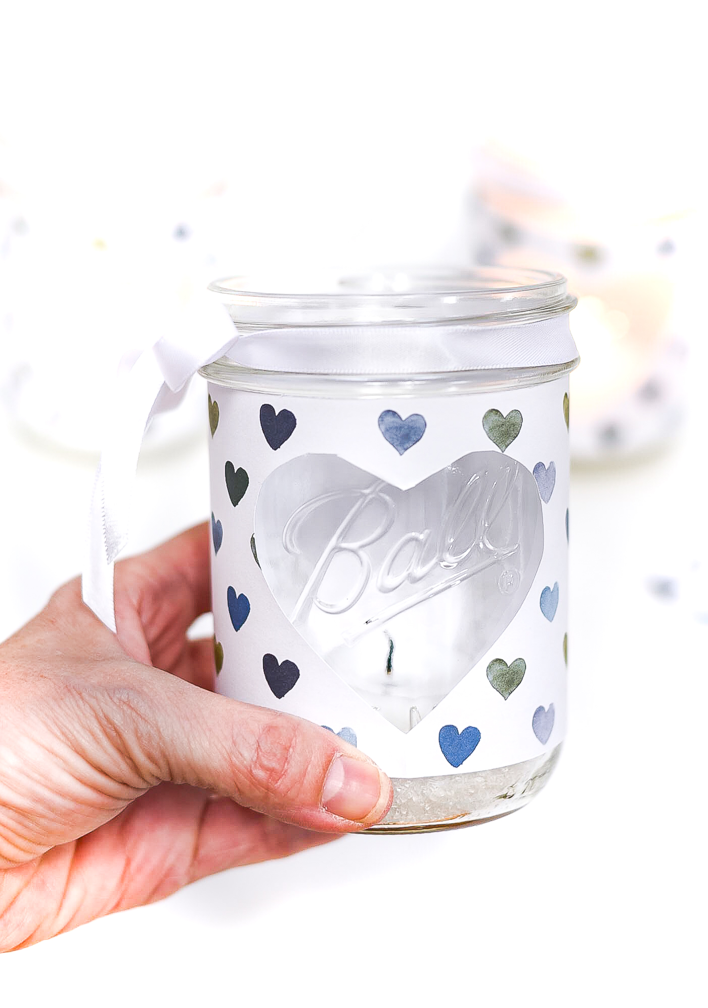 Heart Cut Out Mason Jar Votive - It All Started With Paint
