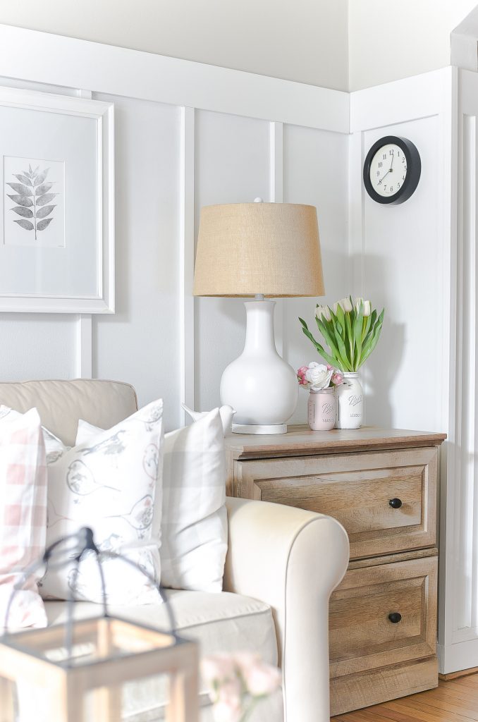 Pink & Gray Spring Living Room - It All Started With Paint