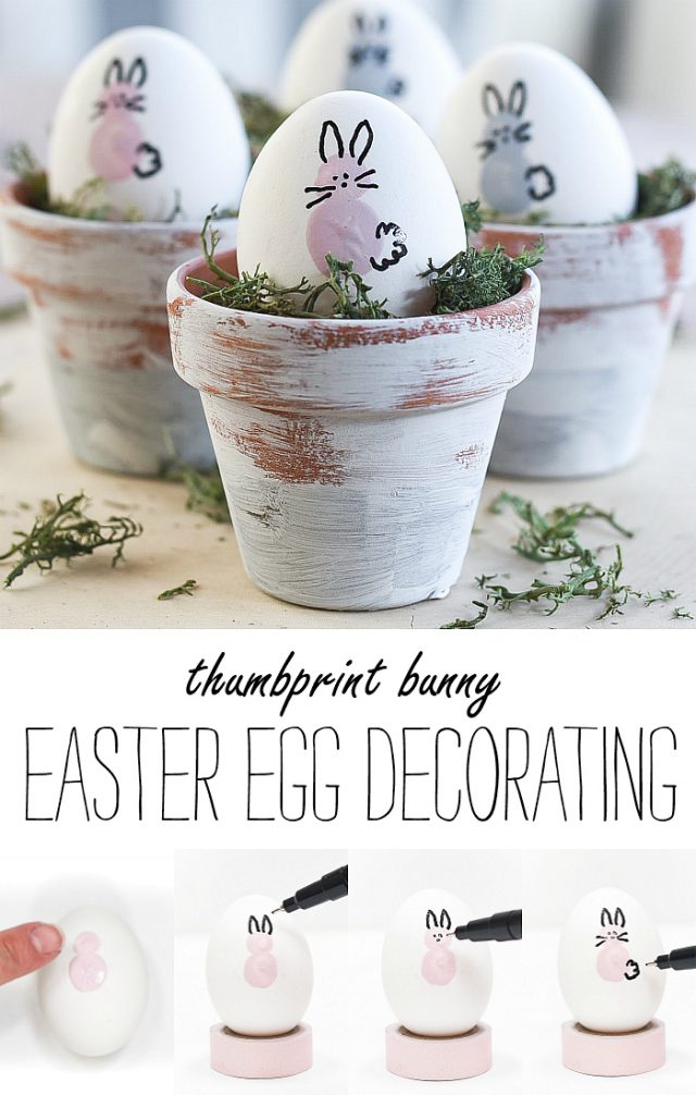 Thumbprint Bunny Easter Eggs - It All Started With Paint