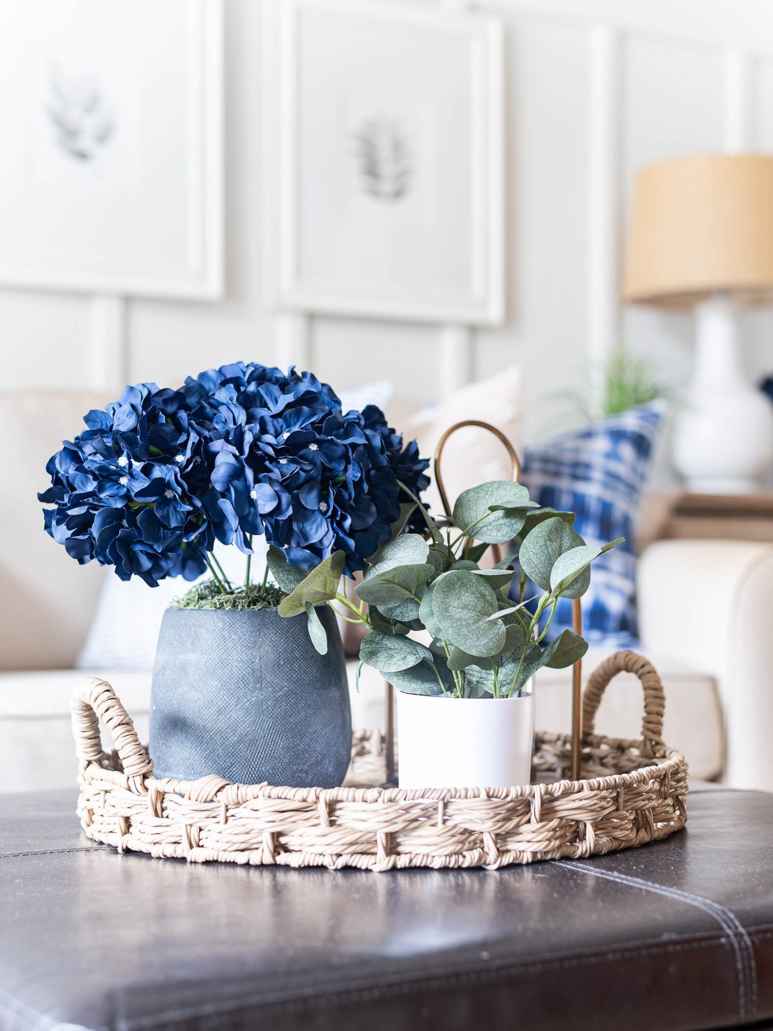 Blue & White Spring Living Room - It All Started With Paint