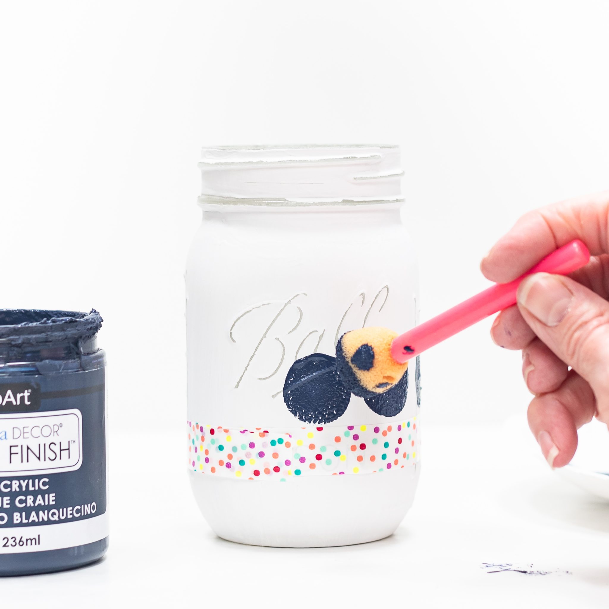 Easy Boho Mason Jar Vase DIY - It All Started With Paint