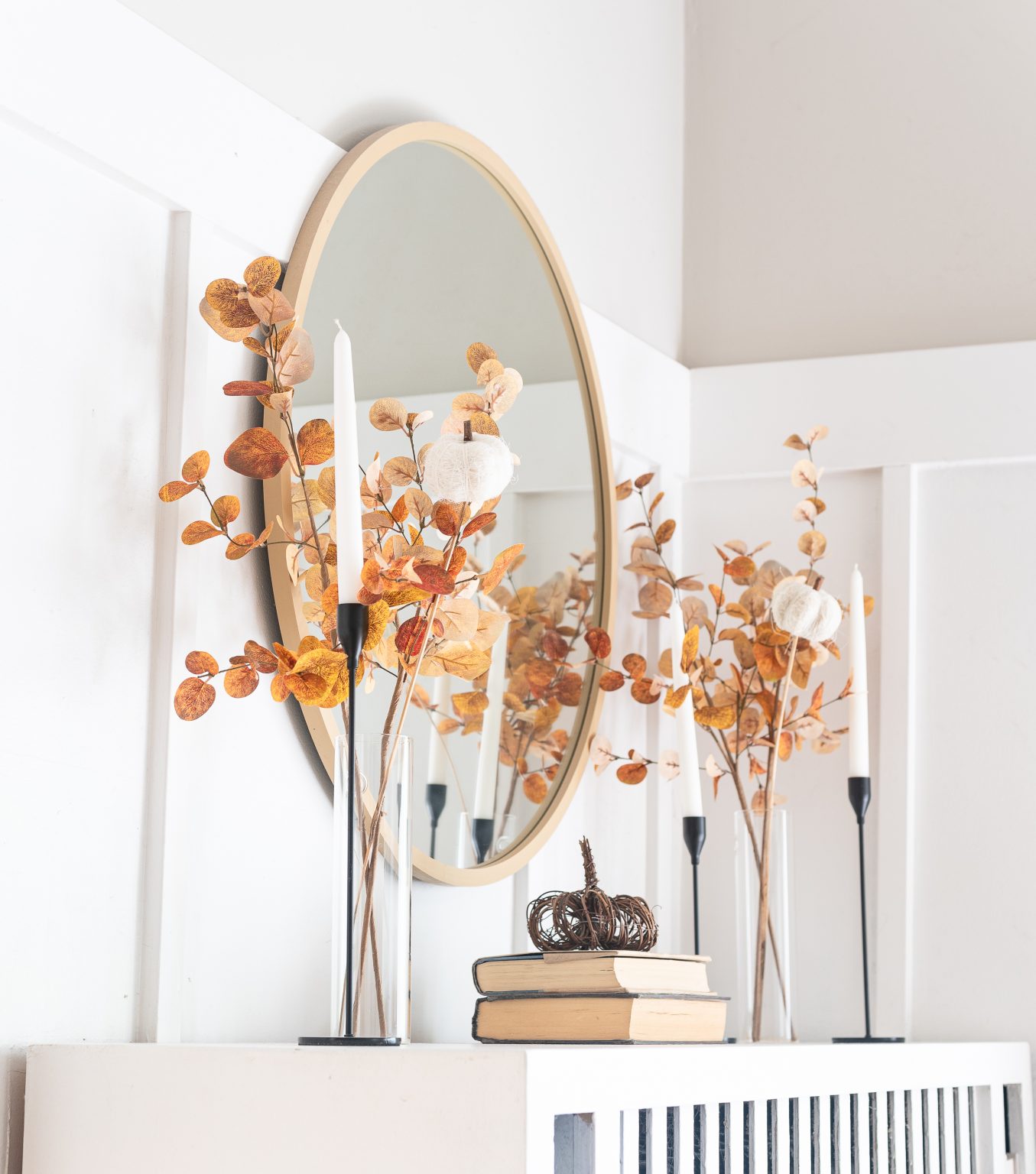 Fall Living Room in Rusts and Neutrals - It All Started With Paint