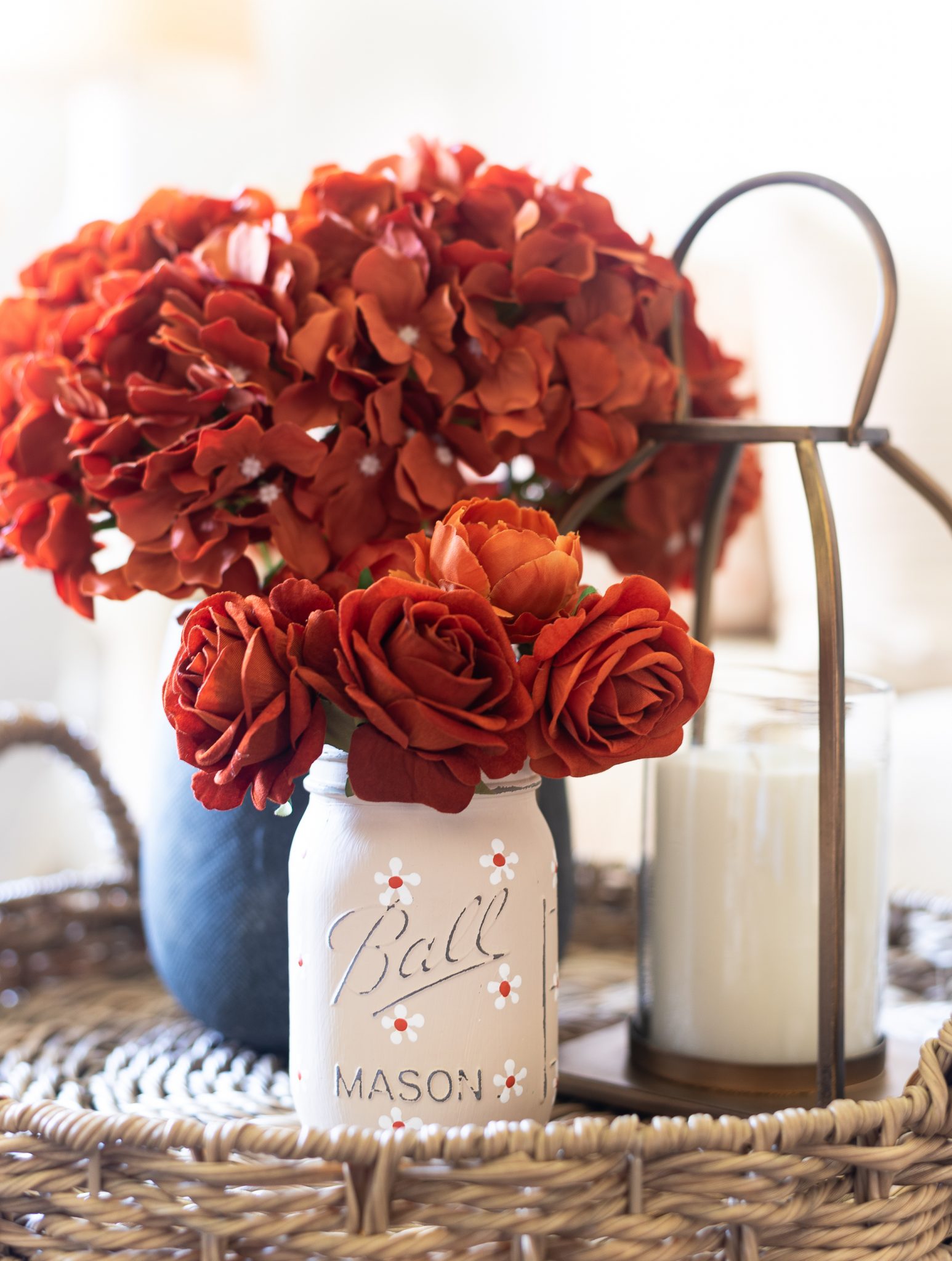 Fall Flowers Mason Jar Craft - It All Started With Paint