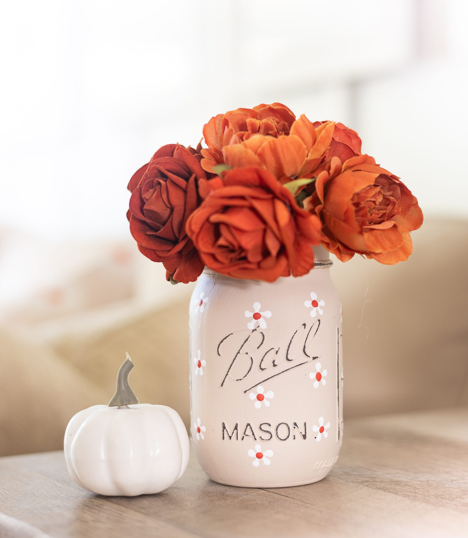 Fall Flowers Mason Jar Craft - It All Started With Paint