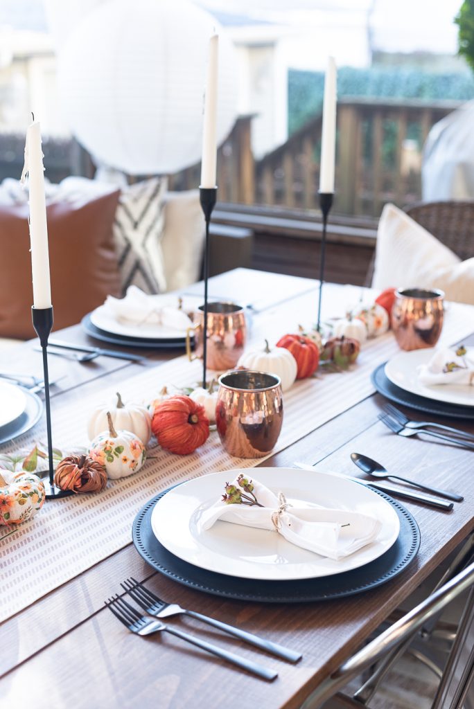 Thanksgiving Table Setting Idea in Orange, Rust, Neutrals - It All ...