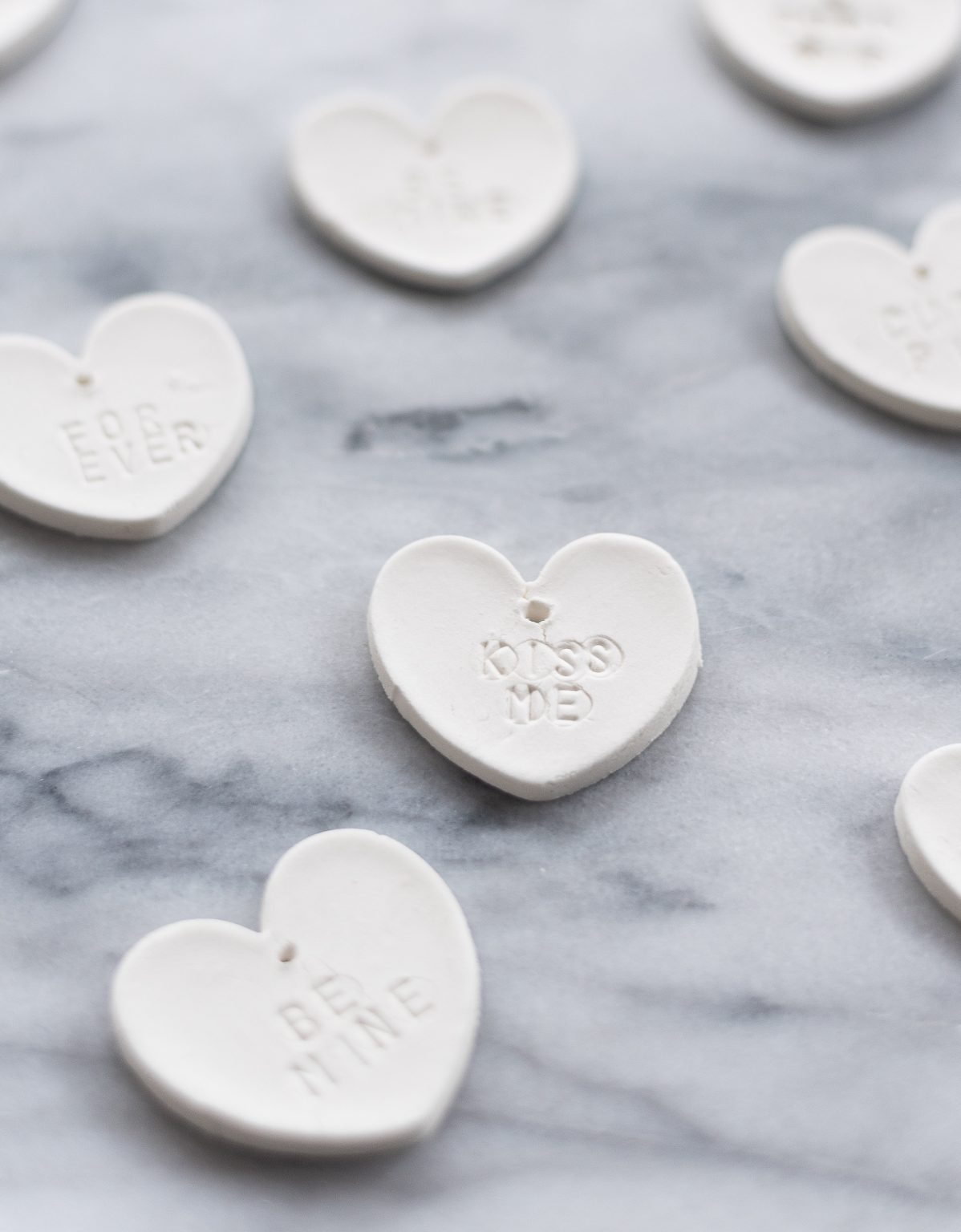 Conversation Heart Clay Gift Tags - It All Started With Paint