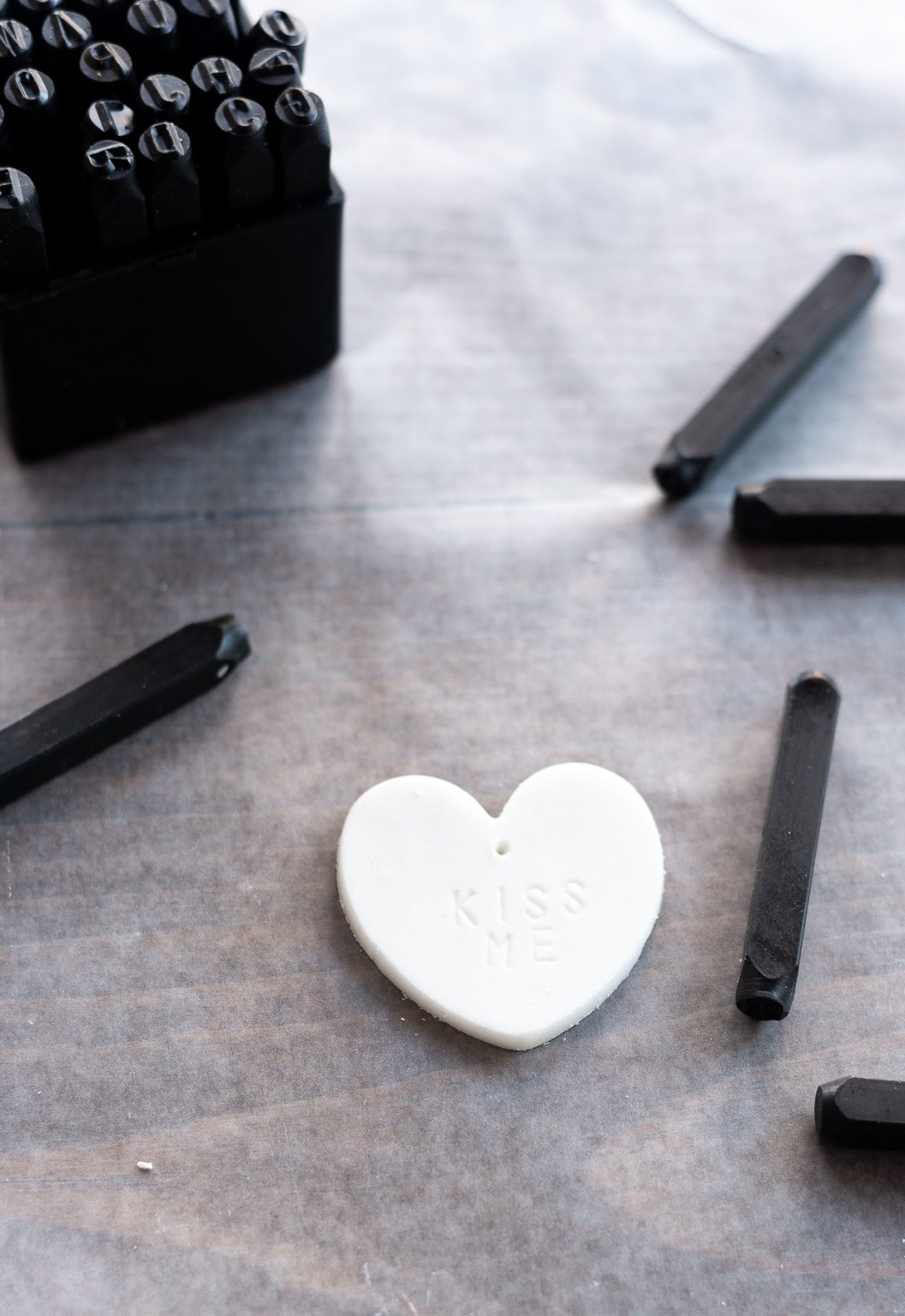 Conversation Heart Clay Gift Tags - It All Started With Paint