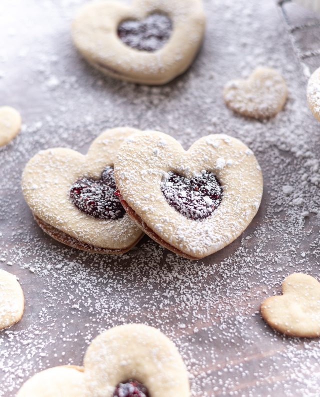 Raspberry Linzer Cookie Recipe for Valentine’s - It All Started With Paint