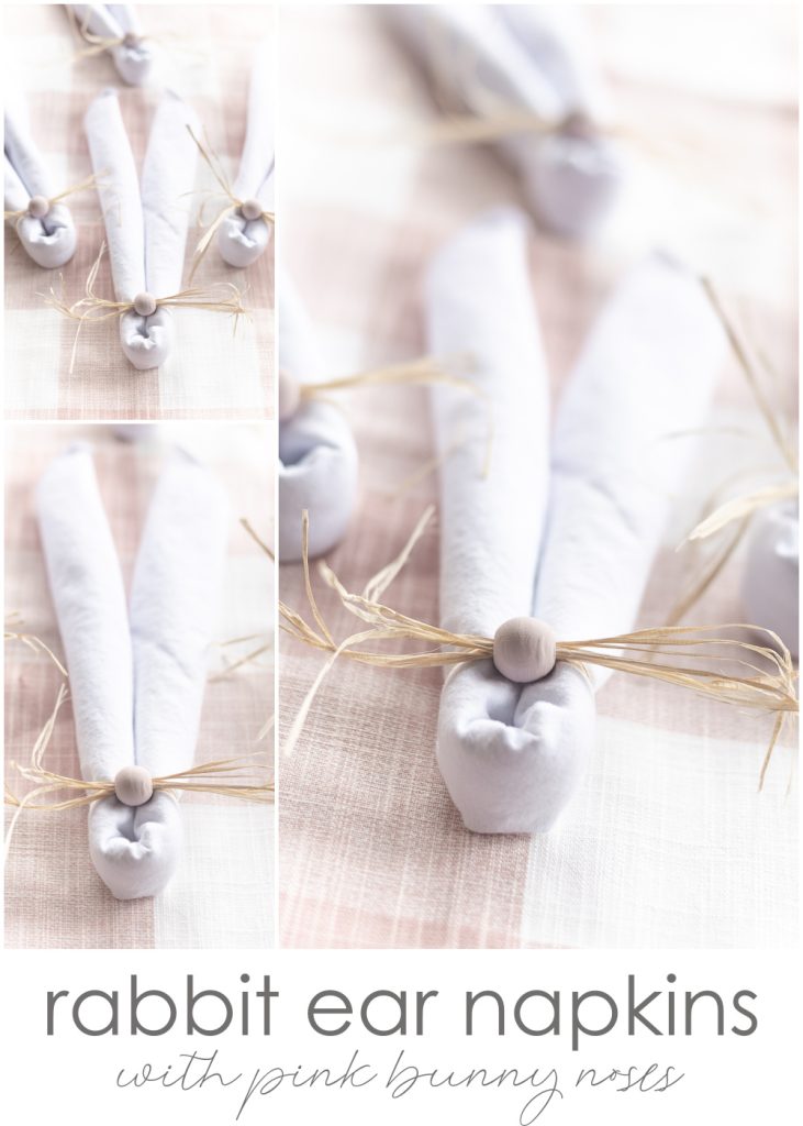 Easter Place Setting with Bunny Nose Napkins - It All Started With Paint