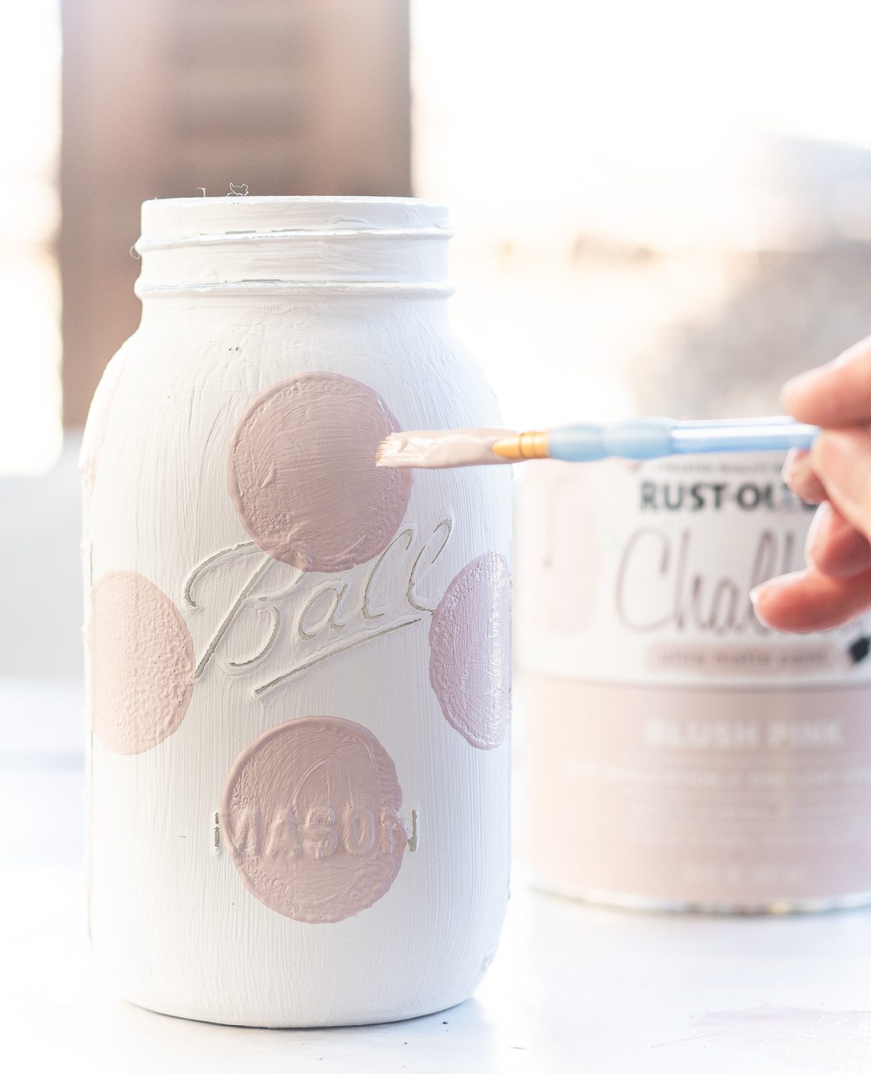 Polka Dot Mason Jars for Spring - It All Started With Paint