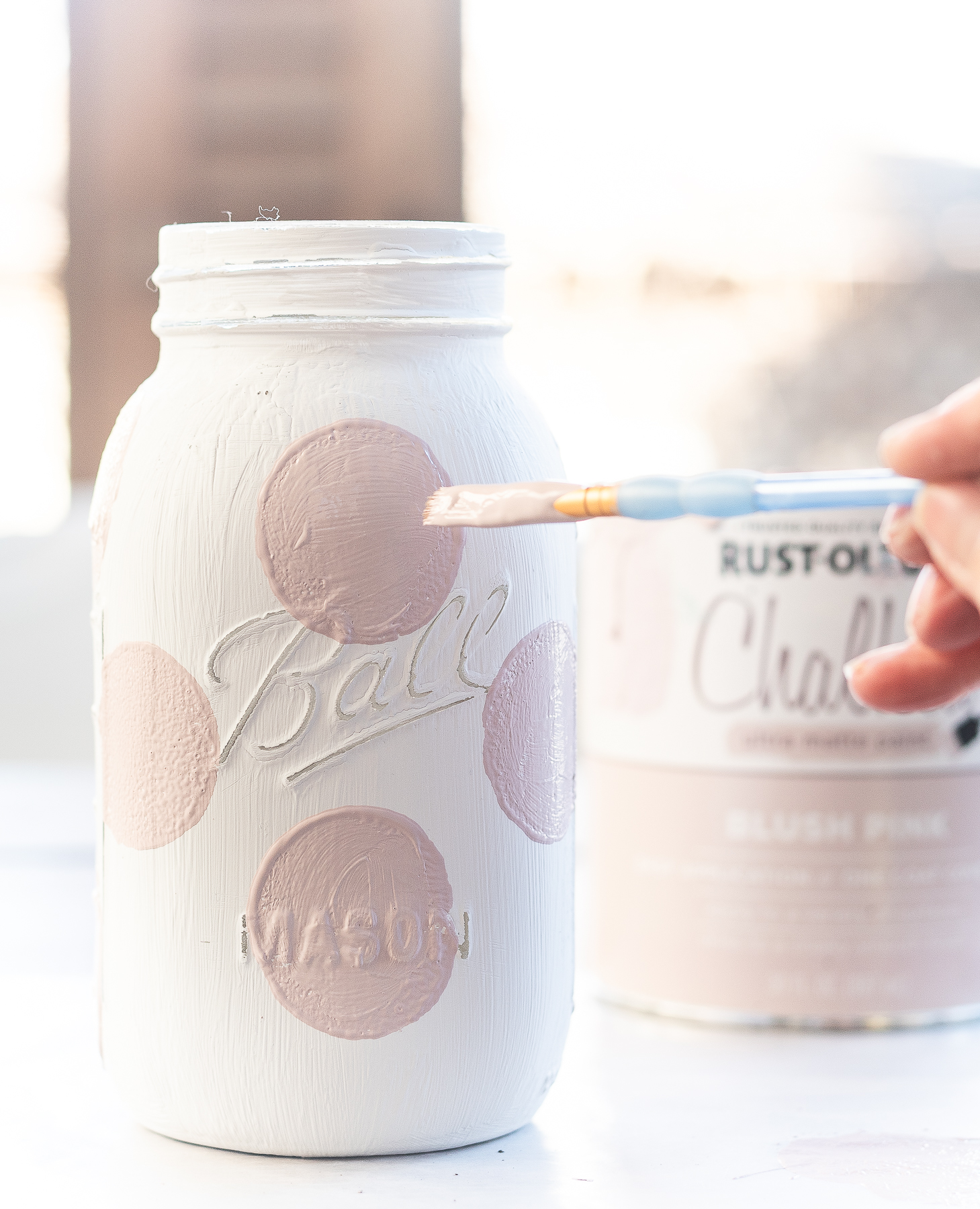 Polka Dot Mason Jars for Spring - It All Started With Paint