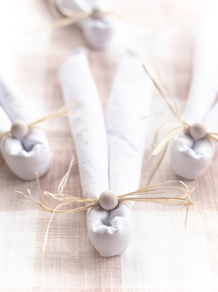 Rabbit Ears Napkin Fold with a Bunny Nose for Easter - It All Started ...