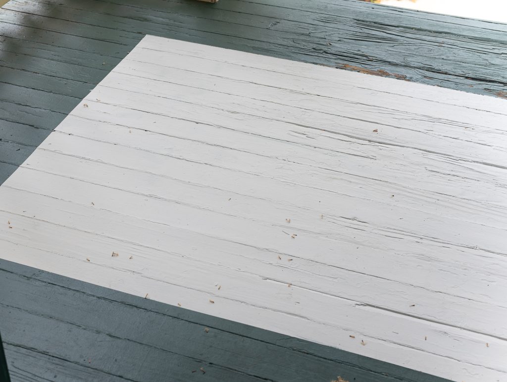 Stenciled Porch Rug with Chalk Paint - It All Started With Paint