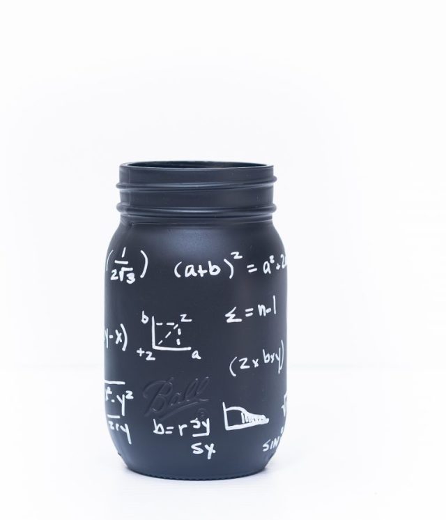 Math Teacher Mason Jar Gift - It All Started With Paint