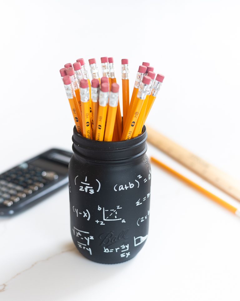 Math Teacher Mason Jar Gift - It All Started With Paint