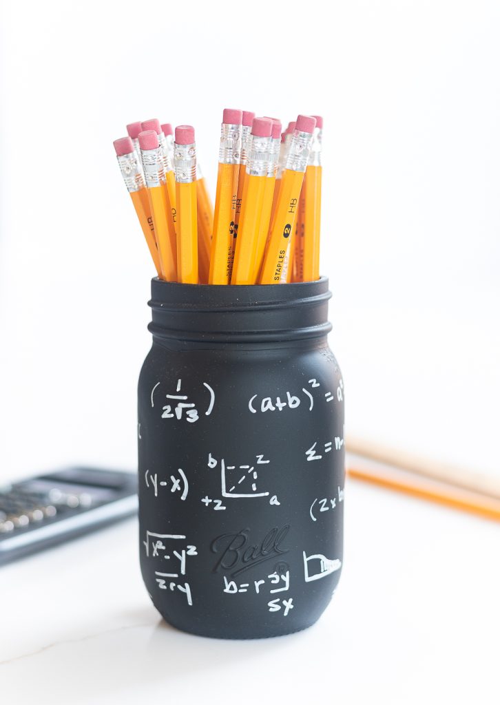 Math Teacher Mason Jar Gift - It All Started With Paint