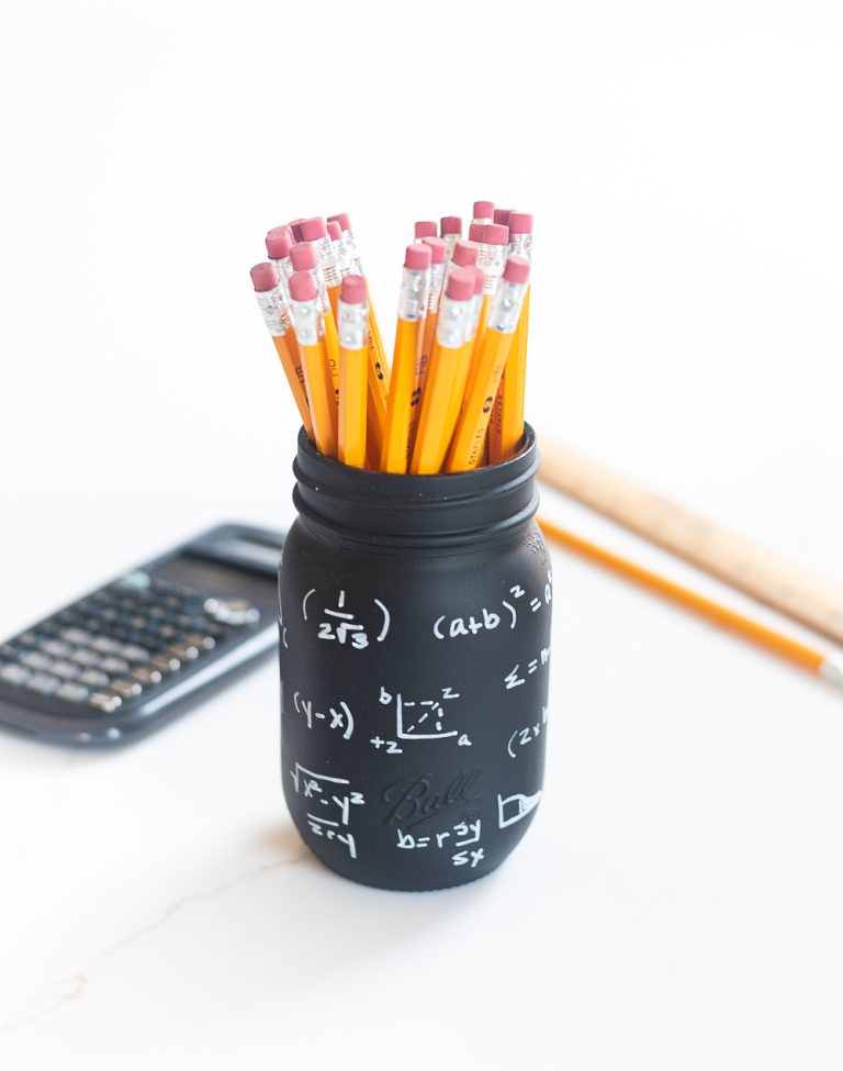 Math Teacher Mason Jar Gift - It All Started With Paint